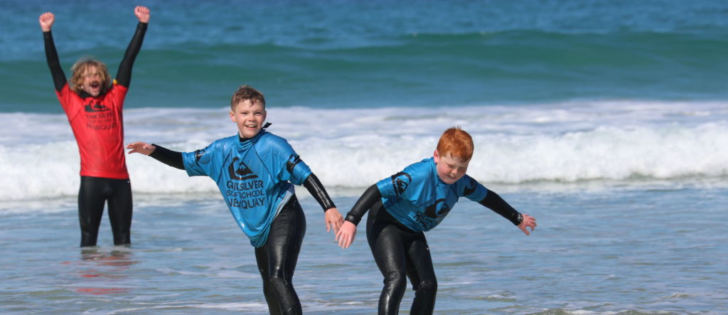 Family Surf Lessons Newquay : Quiksilver Surf School Newquay